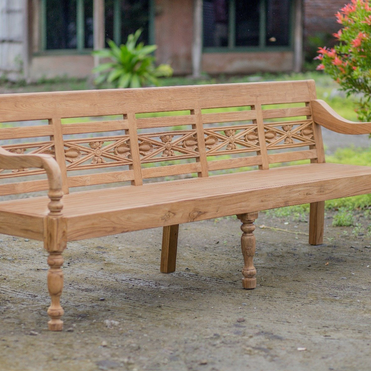 Teak garden bench Java 240cm superior – Souren Meubels